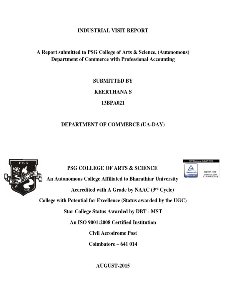 Industrial Visit Report | PDF