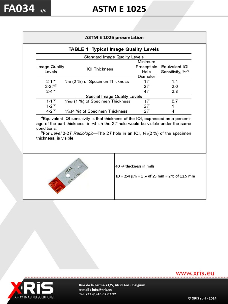 Fa034 - Astm e 1025 | PDF | Transition Metals | Metals