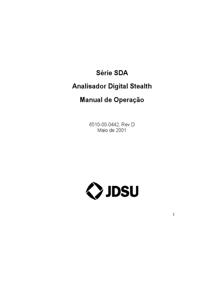 Manual SDA 5000 Português | PDF | Barulho | Telemetria