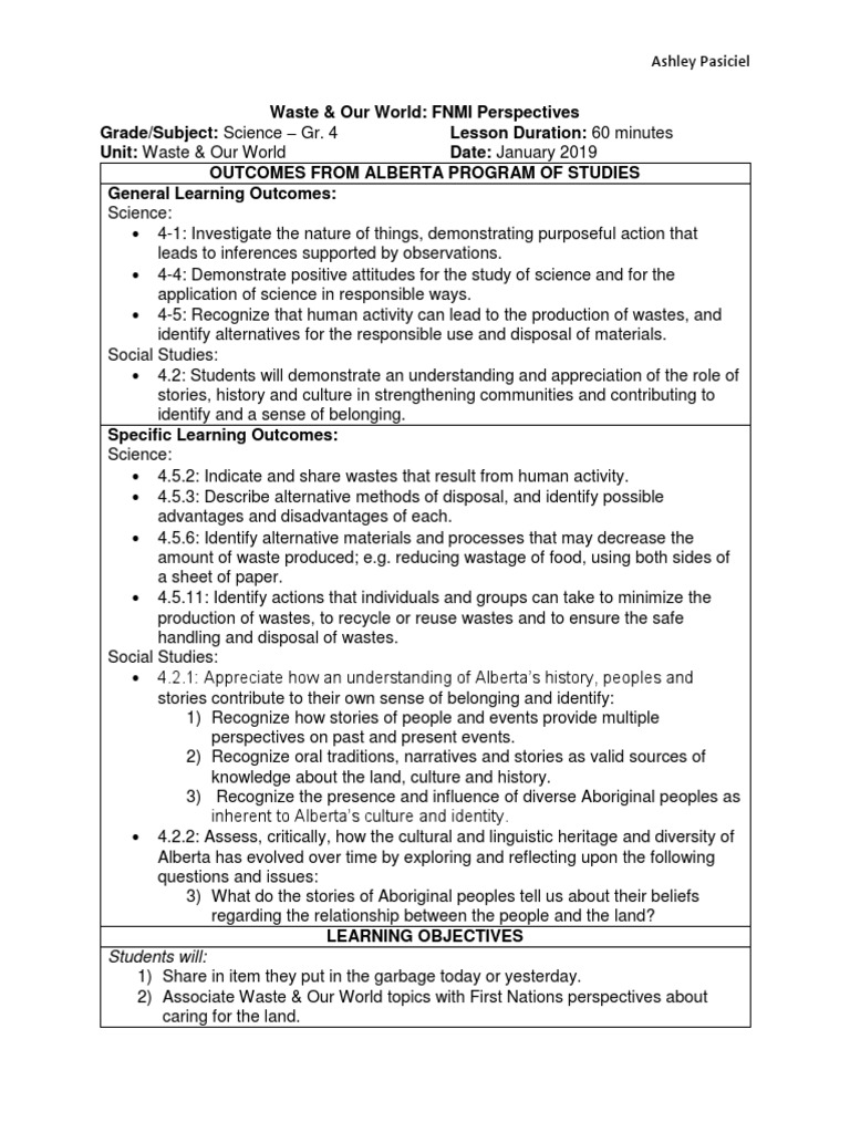 Waste Our World - Fnmi Perspective | PDF | Waste Management | Brainstorming