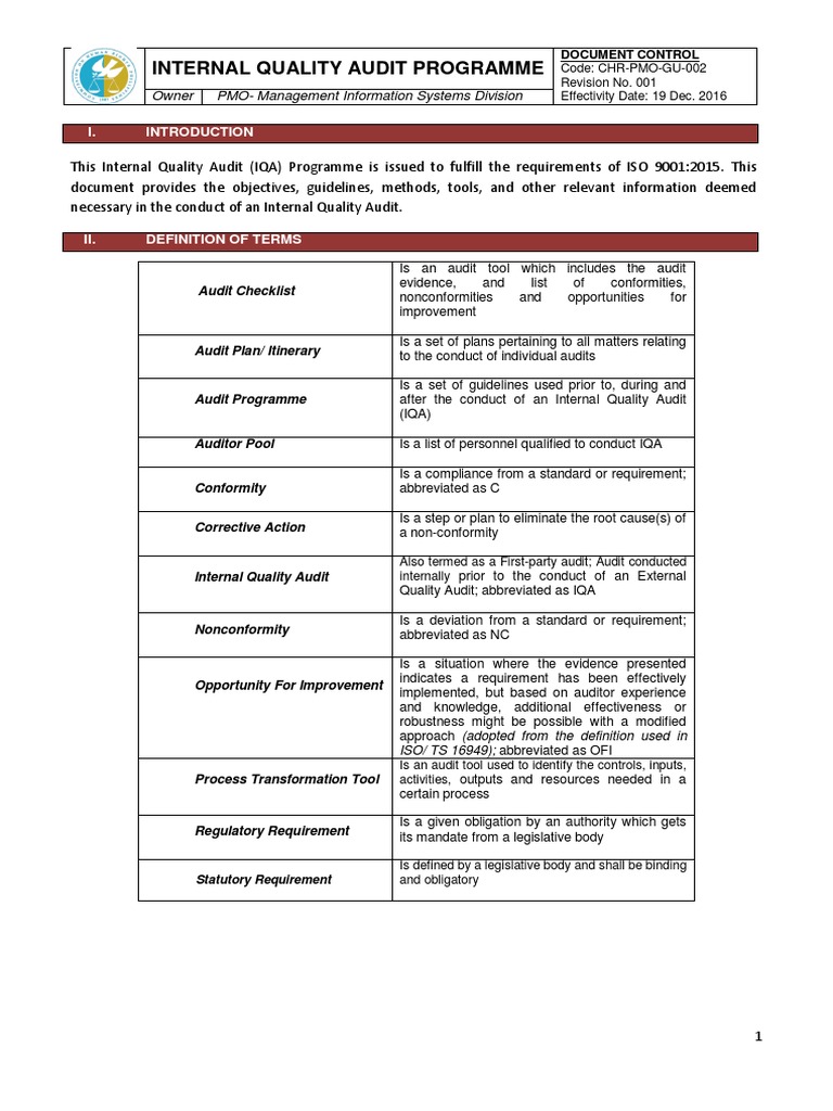 Iso 9001 Internal Audit | PDF | Auditor's Report | Audit