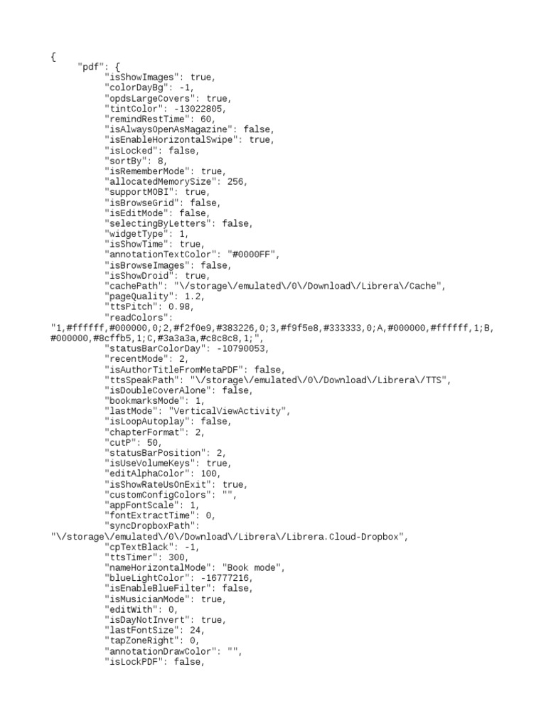 PDF Reader 7.11.60 Backup Export All - Json | PDF | Information ...