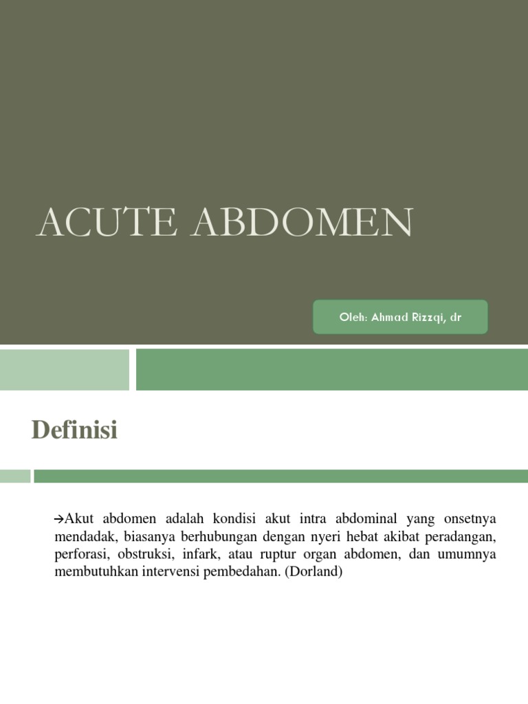Akut Abdomen | PDF