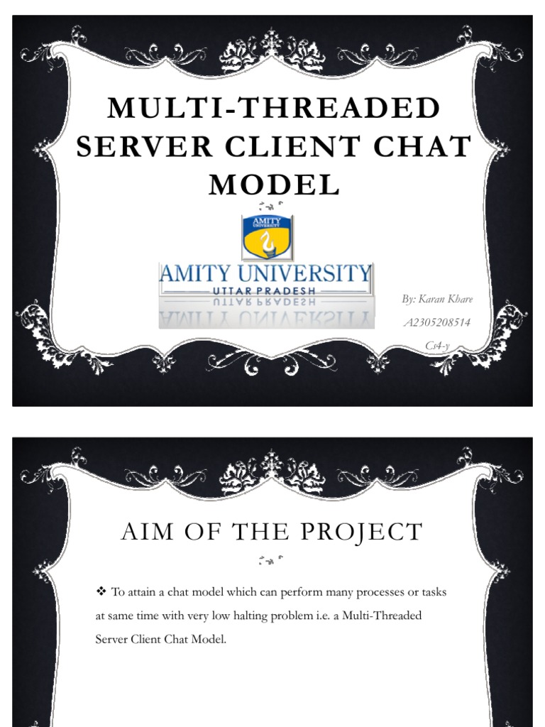 Multi-Threaded Server Client Chat Model | PDF | Network Socket | Java ... Multi-Threaded Server Client Chat Model | PDF | Network Socket | Java ...