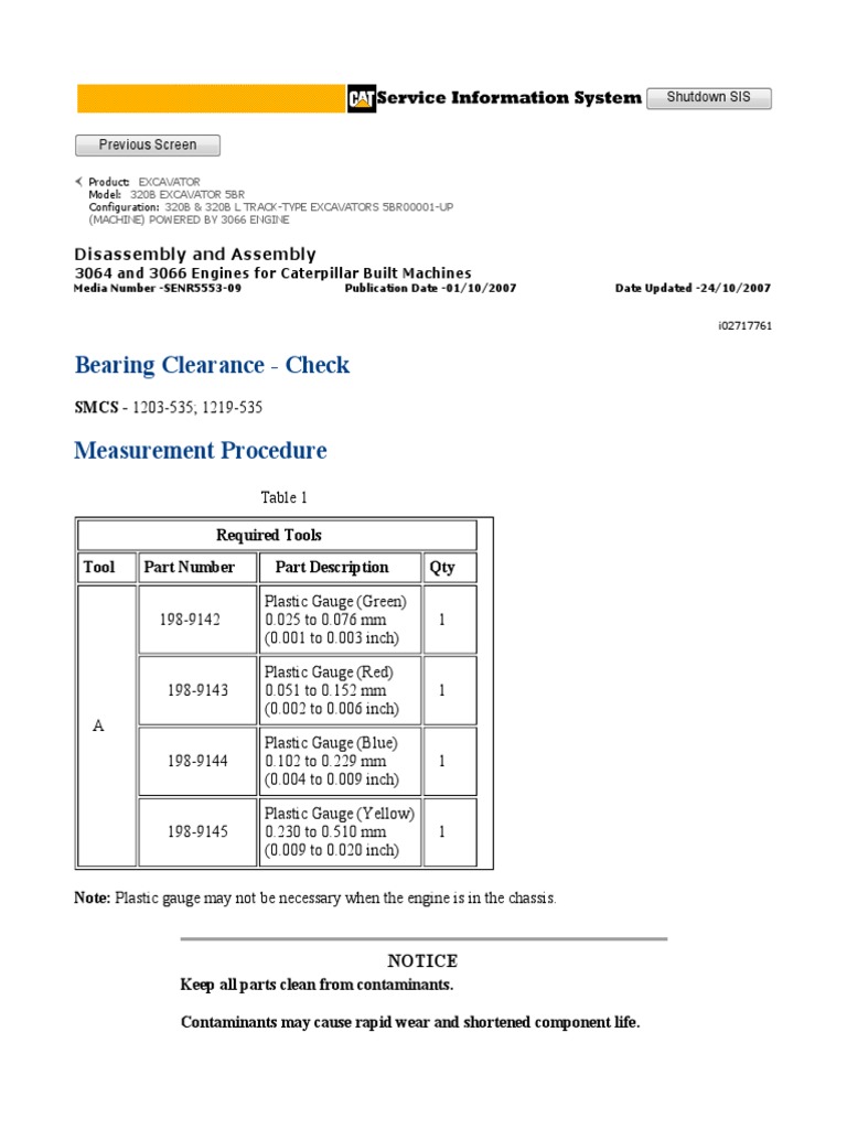 Bearing Clearance - Check | PDF | Bearing (Mechanical) | Mechanical ...
