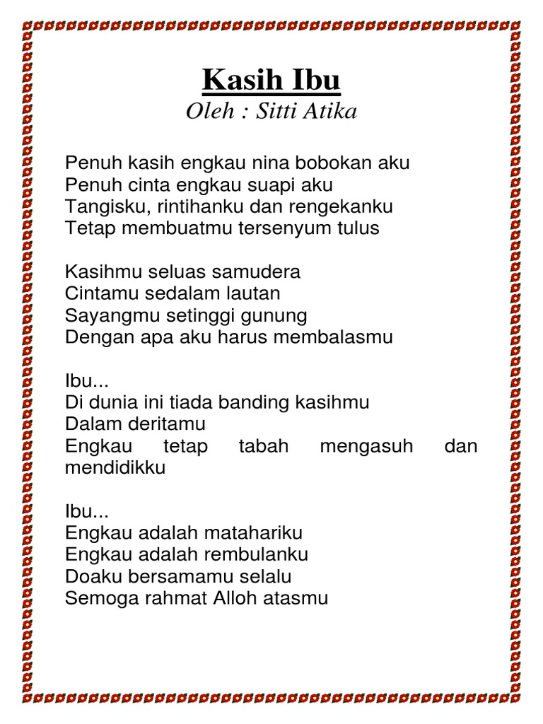 Puisi Kasih Ibu Pdf