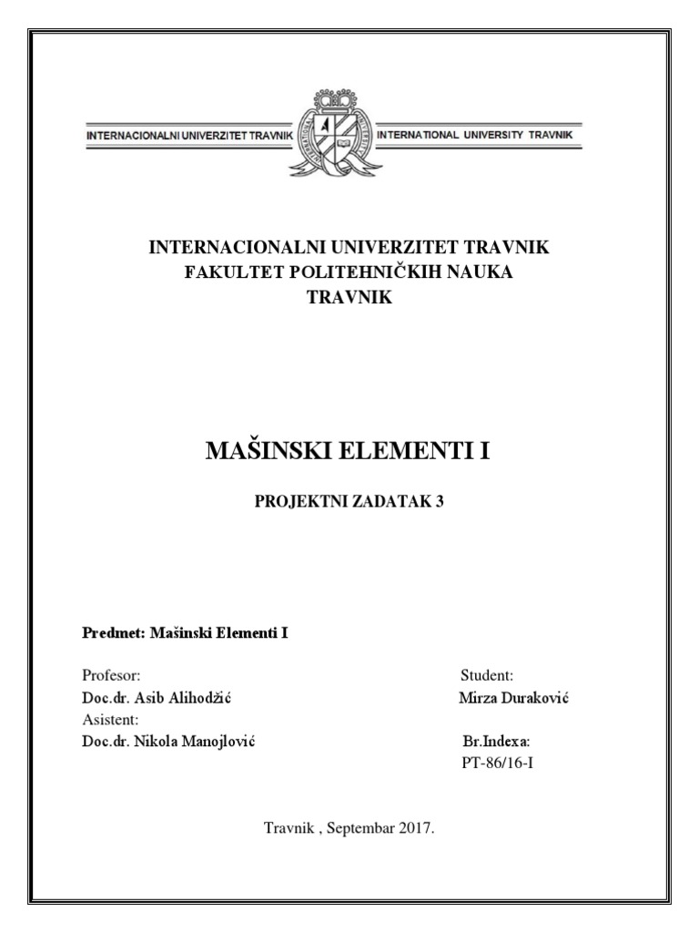 Projektni Zadatak 3 - Mirza Duraković | PDF