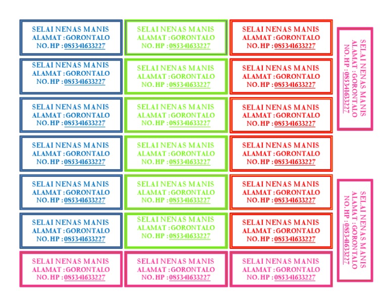 Label Warna Selai Nanas | PDF