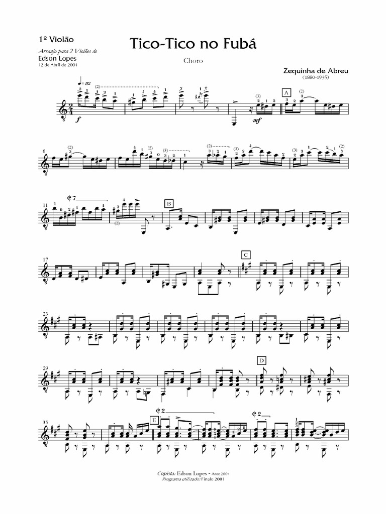 Tico-Tico No Fubá (Arr. Edson Lopes) PDF | PDF