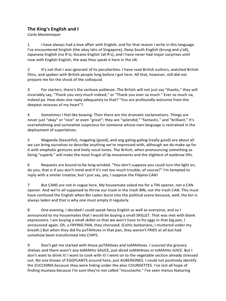 The King and I | PDF