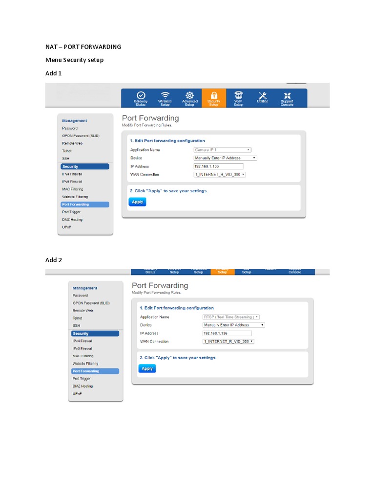 Nat - Port Forwarding | PDF