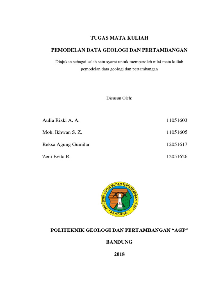 Tugas Pemodelan Data Geologi Dan Pertambangan | PDF | Sains ...