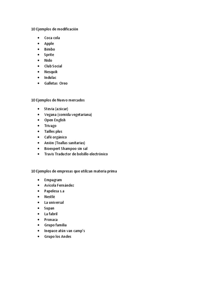 10 Ejemplos de Modificación | PDF
