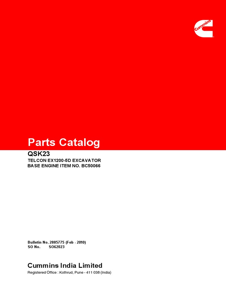 QSK23 Engine Parts Catalog | PDF | Screw | Cylinder (Engine)