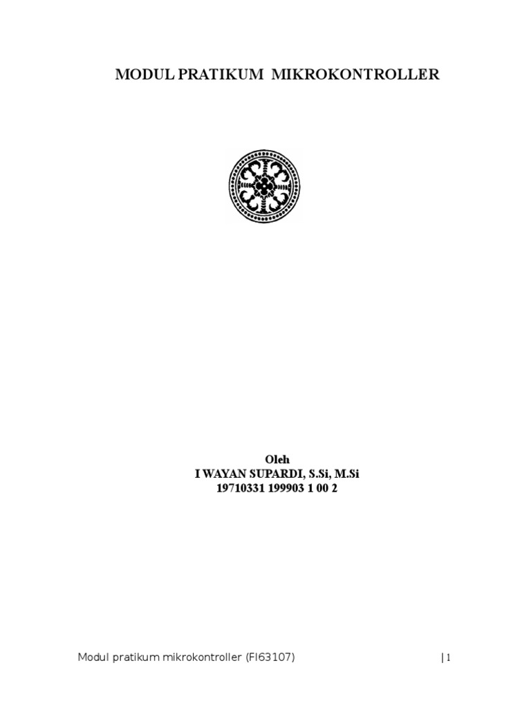 Modul Pratikum Mikrokontroler | PDF