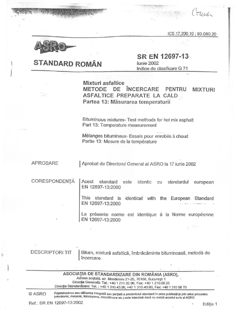 SR en 12697 - 13 PDF | PDF