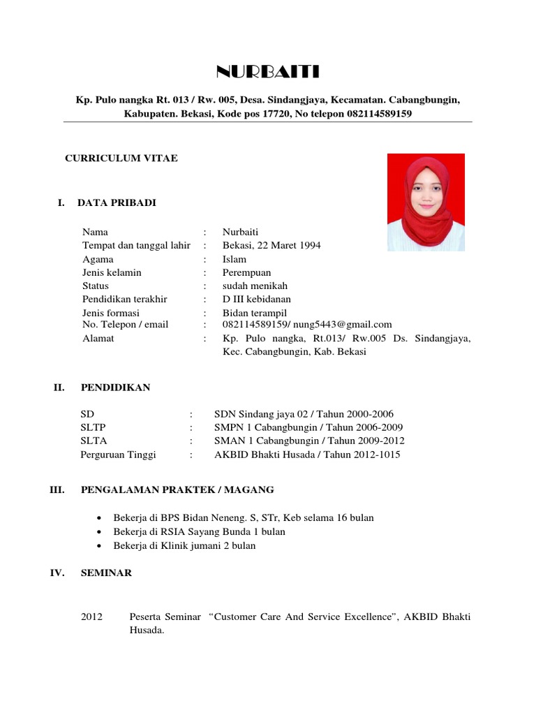 Contoh CV | PDF