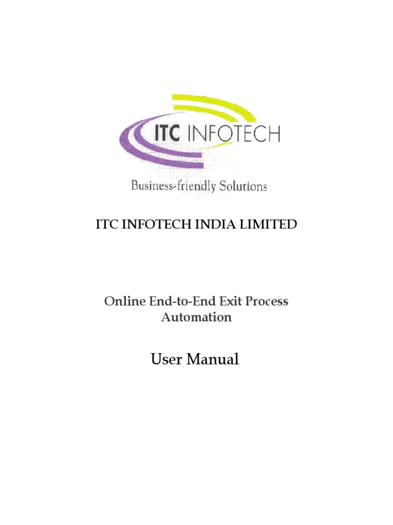 ITC Infotech India Limited Online End-to-End Exit Process Automation ...