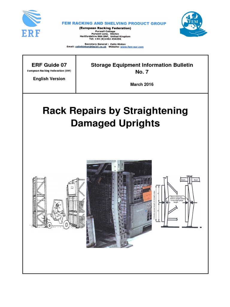 Racking Repair Document | PDF | Safety | Warehouse