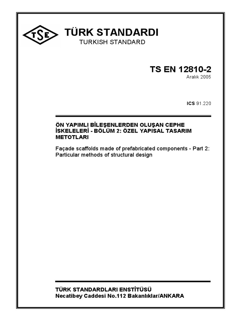 TS - EN - 12811 - 1 - Ve - 12811-2 Iskele | PDF