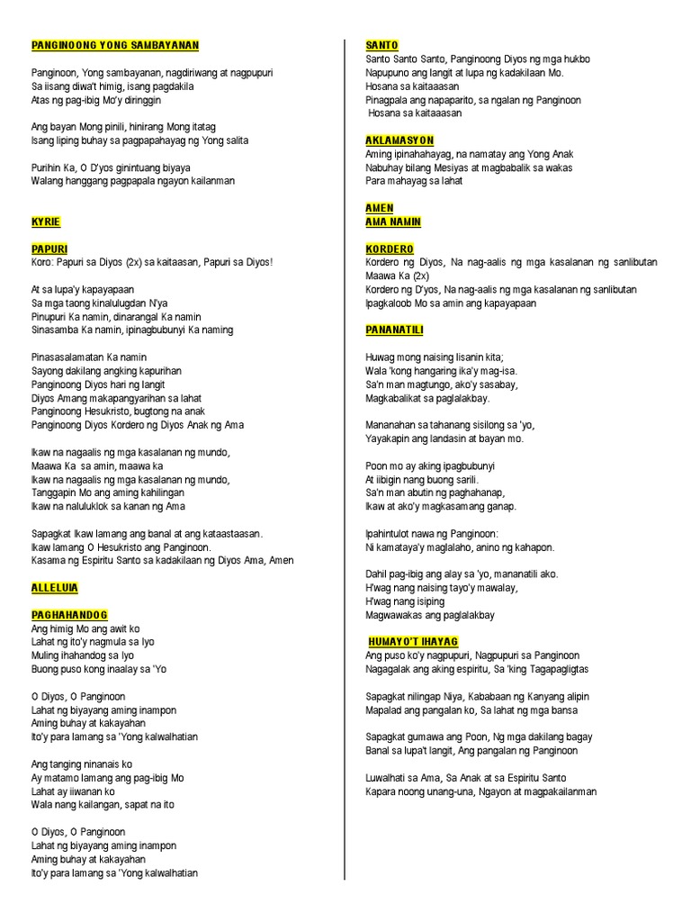 Tagalog Mass October 2018