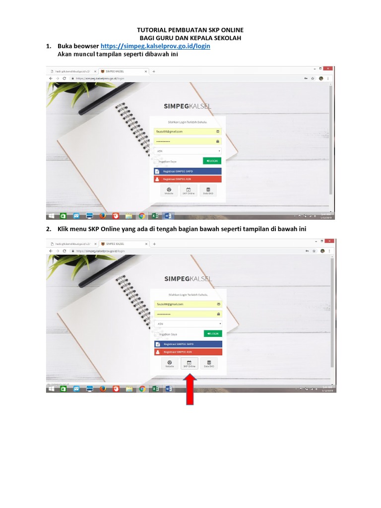 Tutorial SKP Online Simpeg BKD Kalsel | PDF | Karier & Perkembangan