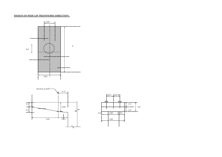 Design of Pier Cap Transverse Direction | PDF