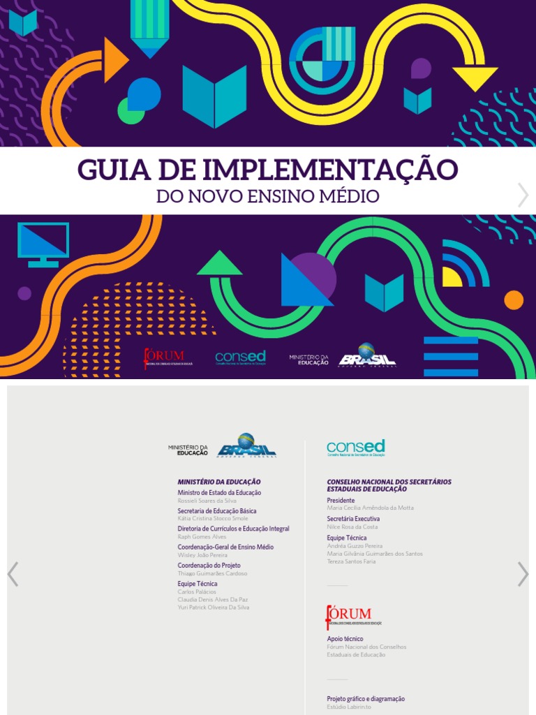 Guia de Implementação Do Novo Ensino Médio PDF | PDF | Ensino Médio ...