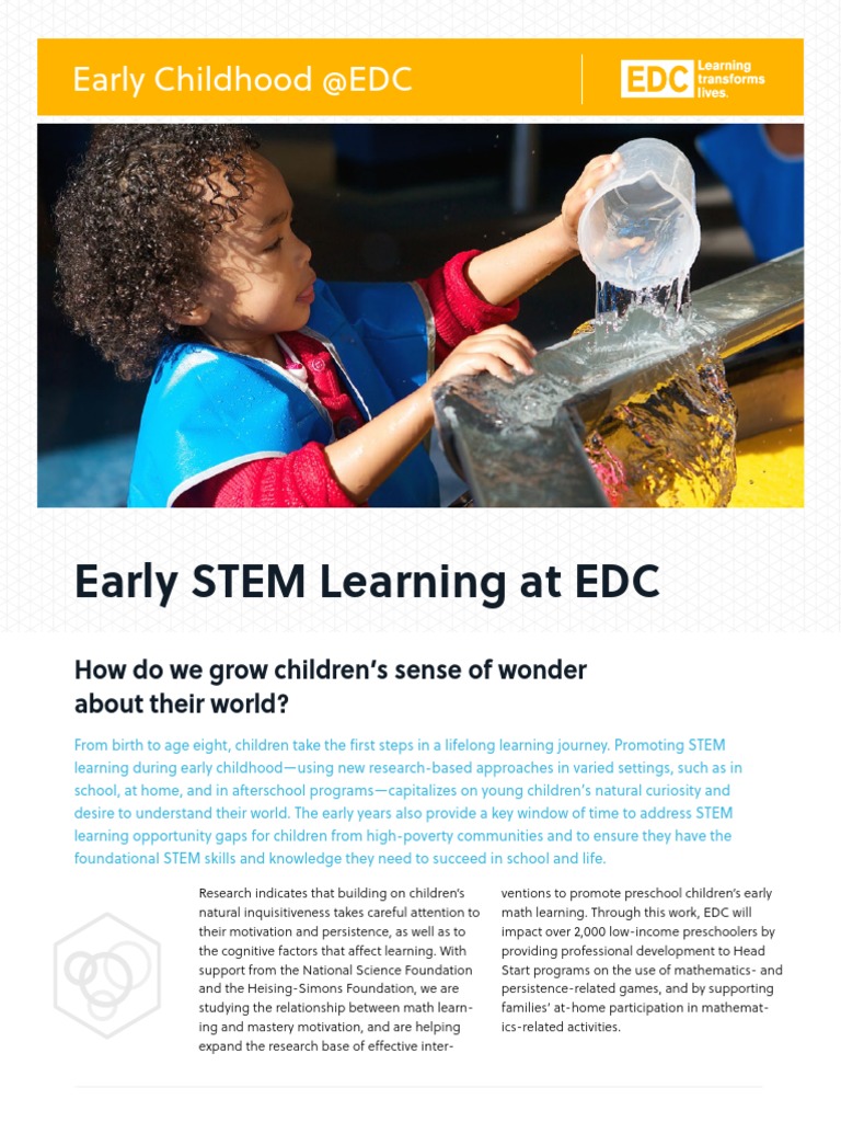 Early STEM Factsheet | PDF | Science, Technology, Engineering, And ...