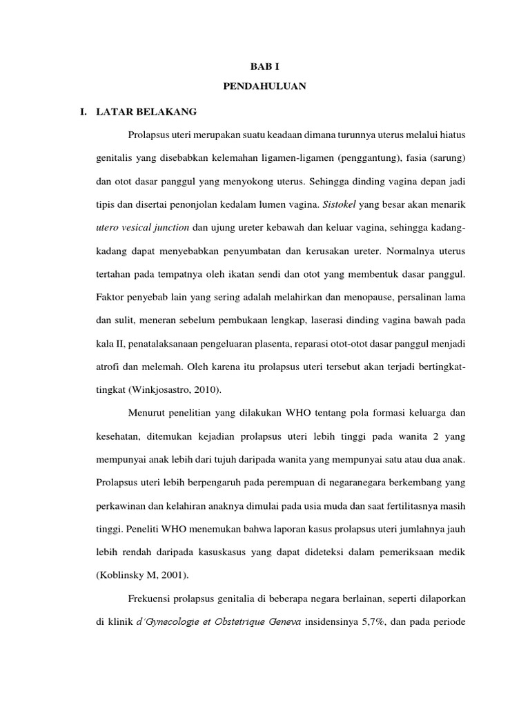 LP Prolaps Uteri | PDF