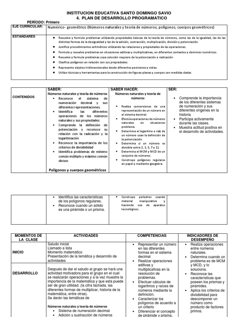 Julian Primer Periodo | PDF | Números | Número natural