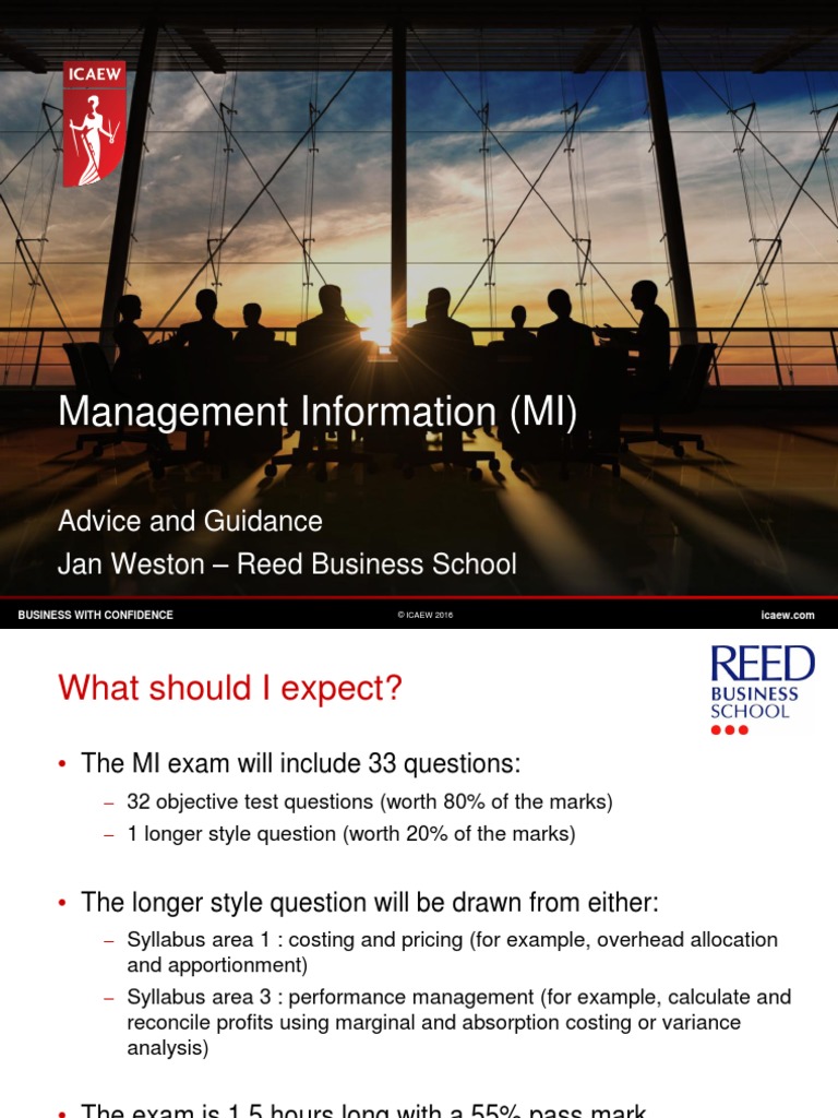 Icaew Cfab Mi 2016 Introduction | PDF | Top Down And Bottom Up Design ...