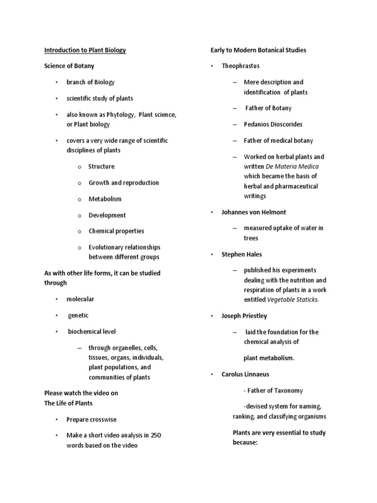 Introduction To Plant Biology | PDF | Tissue (Biology) | Botany
