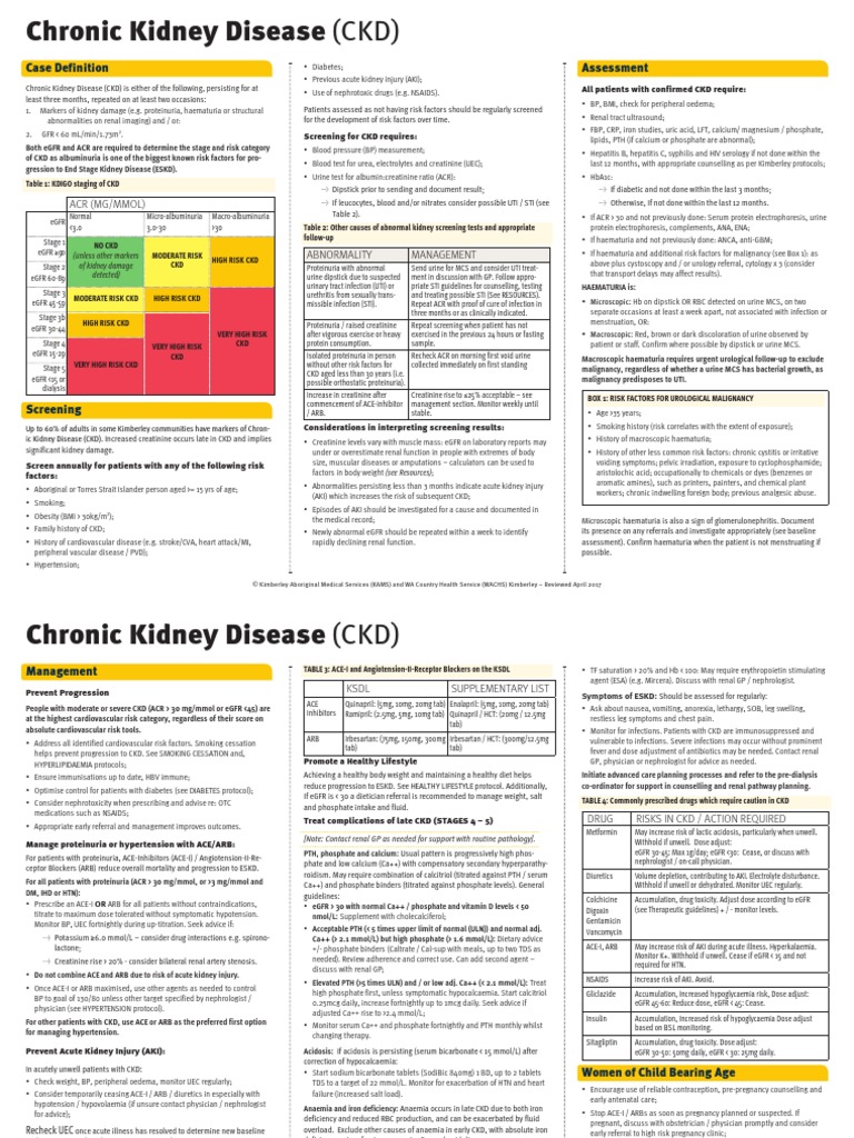 Case Definition Assessment: Acr (Mg/Mmol) | PDF | Chronic Kidney ...