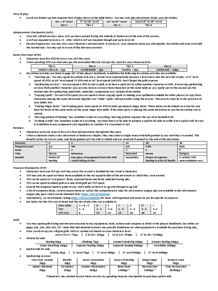 AL Character Advancement | PDF | Role Playing Games | Leisure