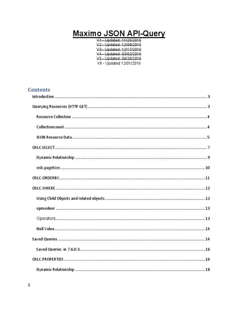 Maximo JSON API - Query | Download Free PDF | Http Cookie | Web Development