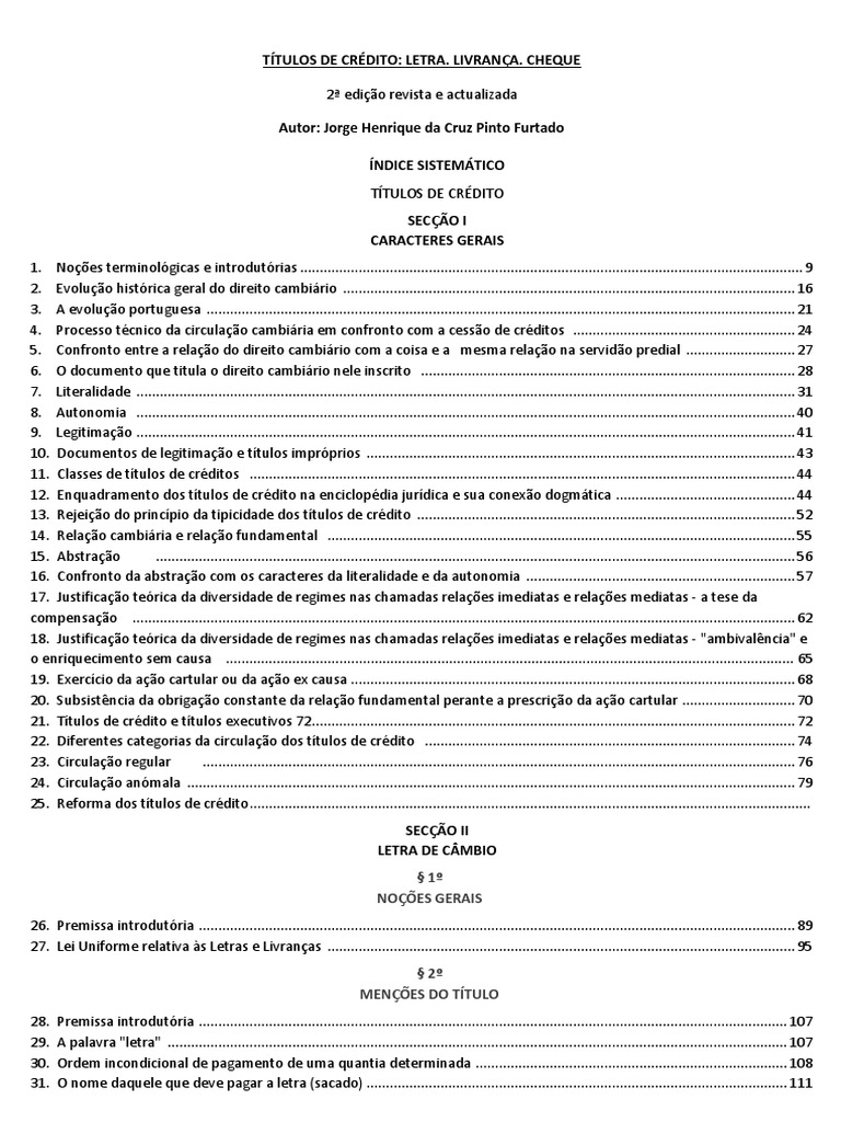 Direito Cambiário: Características Gerais e Análise Detalhada da Letra ...