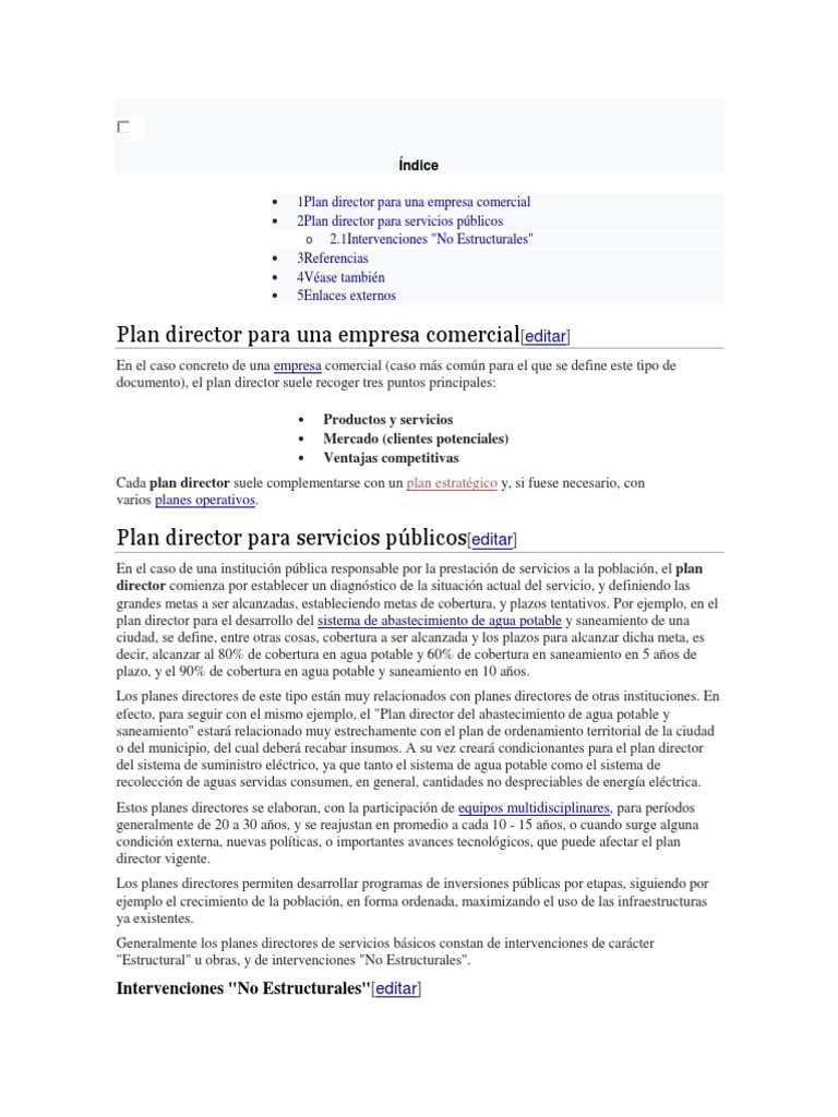 Información Del Plan Director | PDF | Sistema de soporte de decisiones ...