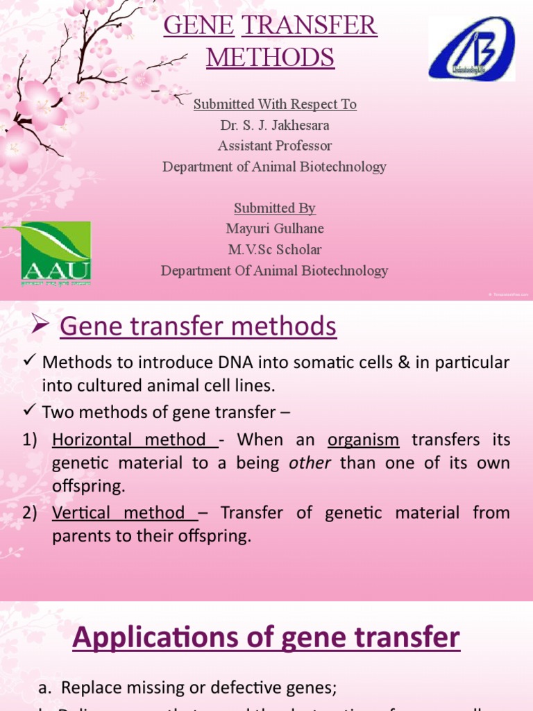 Gene Transfer Methods | PDF | Genetics | Retrovirus