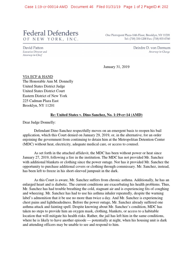 46 Emergency Motion For Release From Custody | PDF | Remand (Detention ...