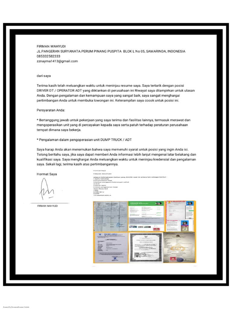 Firman Work CV | PDF
