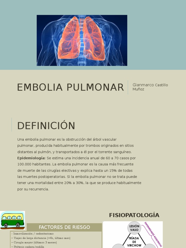 Embolia Pulmonar | PDF | Embolia | Angiología