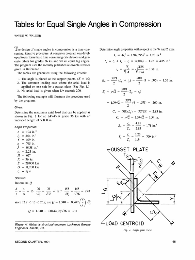 Table for Angles in Compression.pdf | Solid Mechanics | Applied And ...