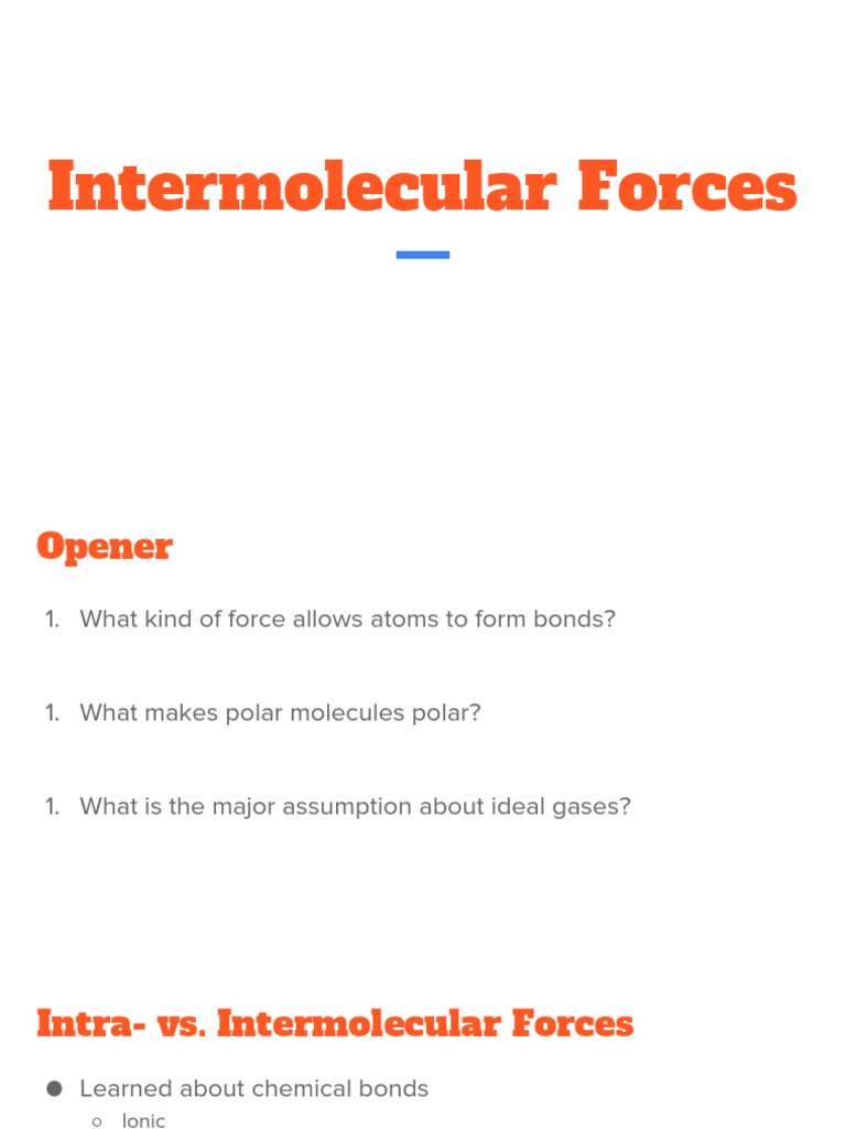 Understanding Intermolecular Forces | PDF | Intermolecular Force ...