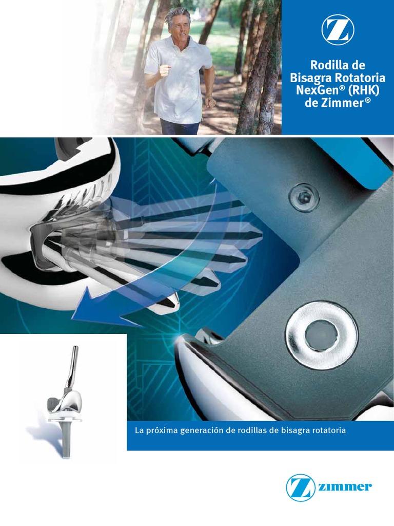 Zimmer Nexgen Rotating Hinge Knee Rhk Brochure Es | Rodilla | Hueso