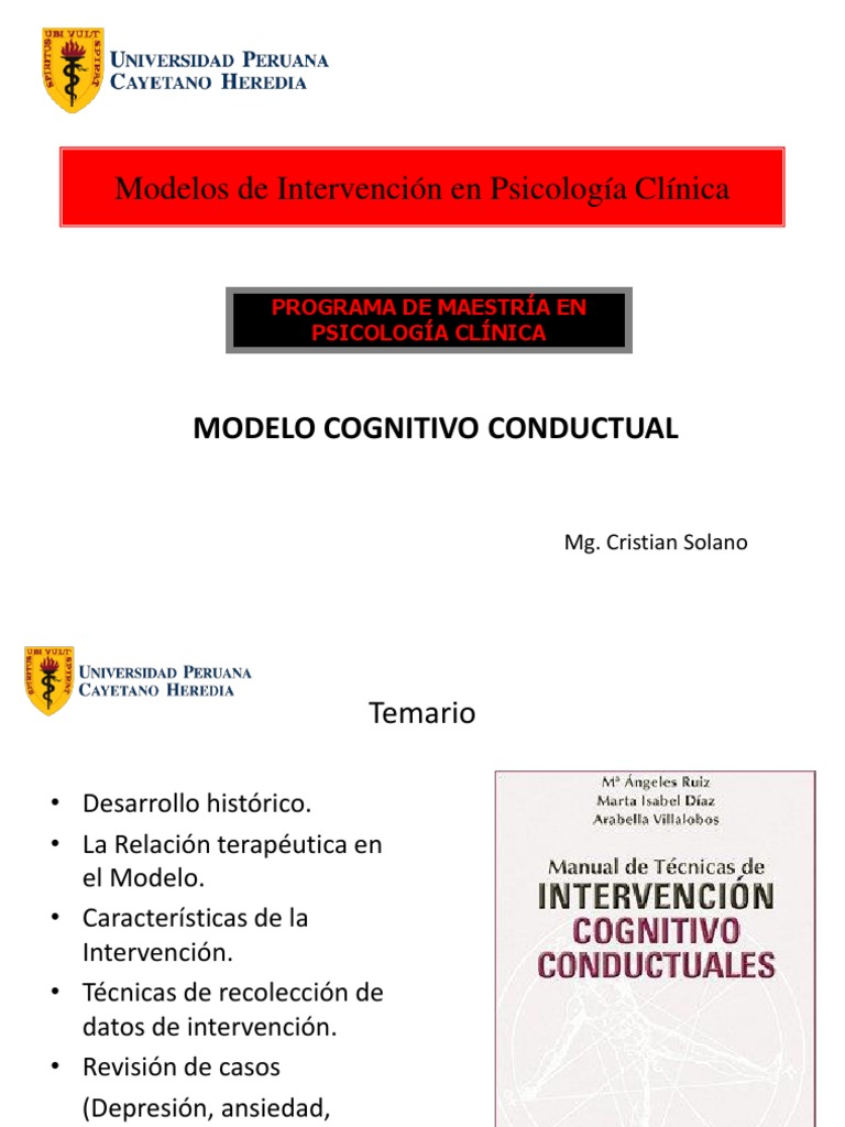 Modelo Cognitivo Conductual | PDF | Terapia conductual | Psicoterapia