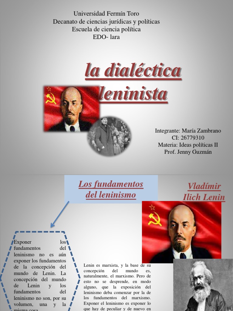 Los Elementos de La Dialéctica Leninista y Sus Consecuencias. | PDF ...