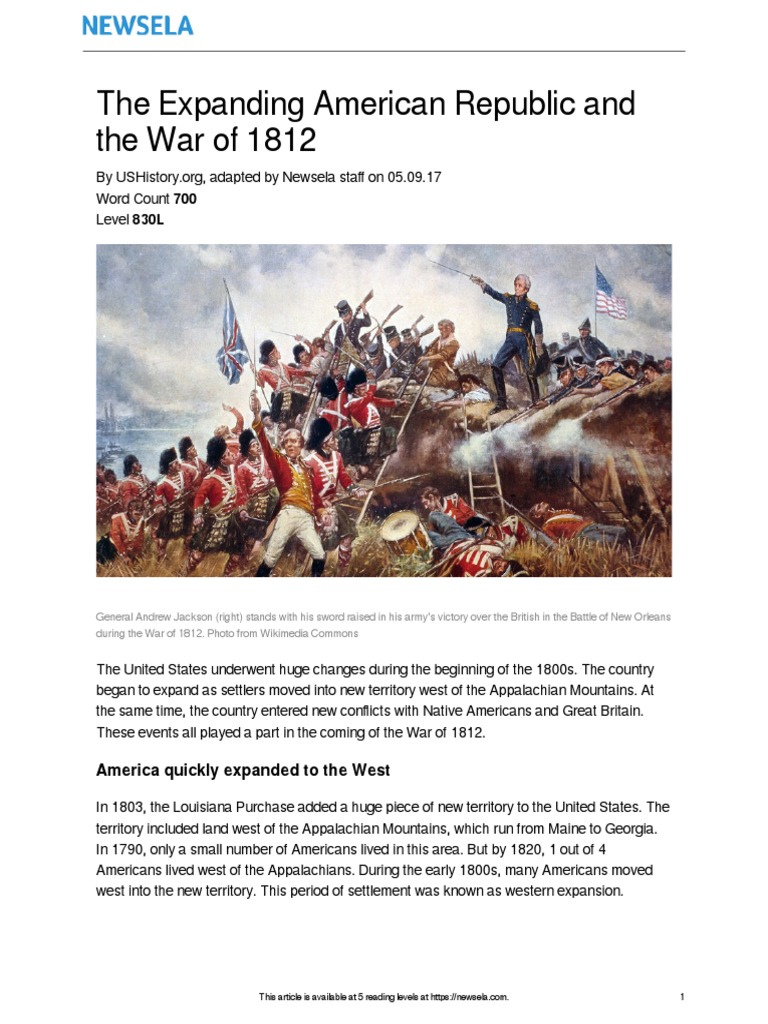 Warof 1812 Newsela | PDF | War Of 1812 | Superpowers