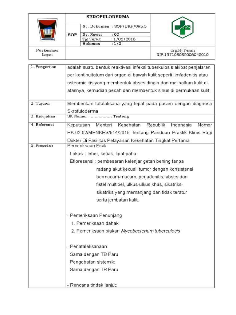 Sop Skrofuloderma | PDF