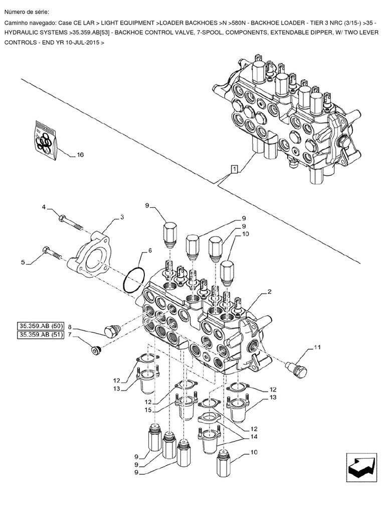 Case 580N Backhoe Control Valve Parts | PDF